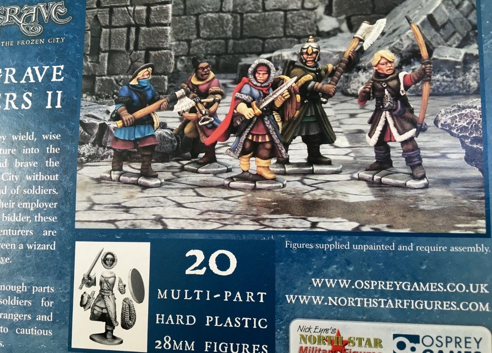 Frostgrave Soldiers II 28mm New • 1 Sprue • 5 Miniatures • Osprey ...