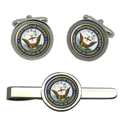 United States Navy Cufflinks and Tie Clip Set | eBay UK