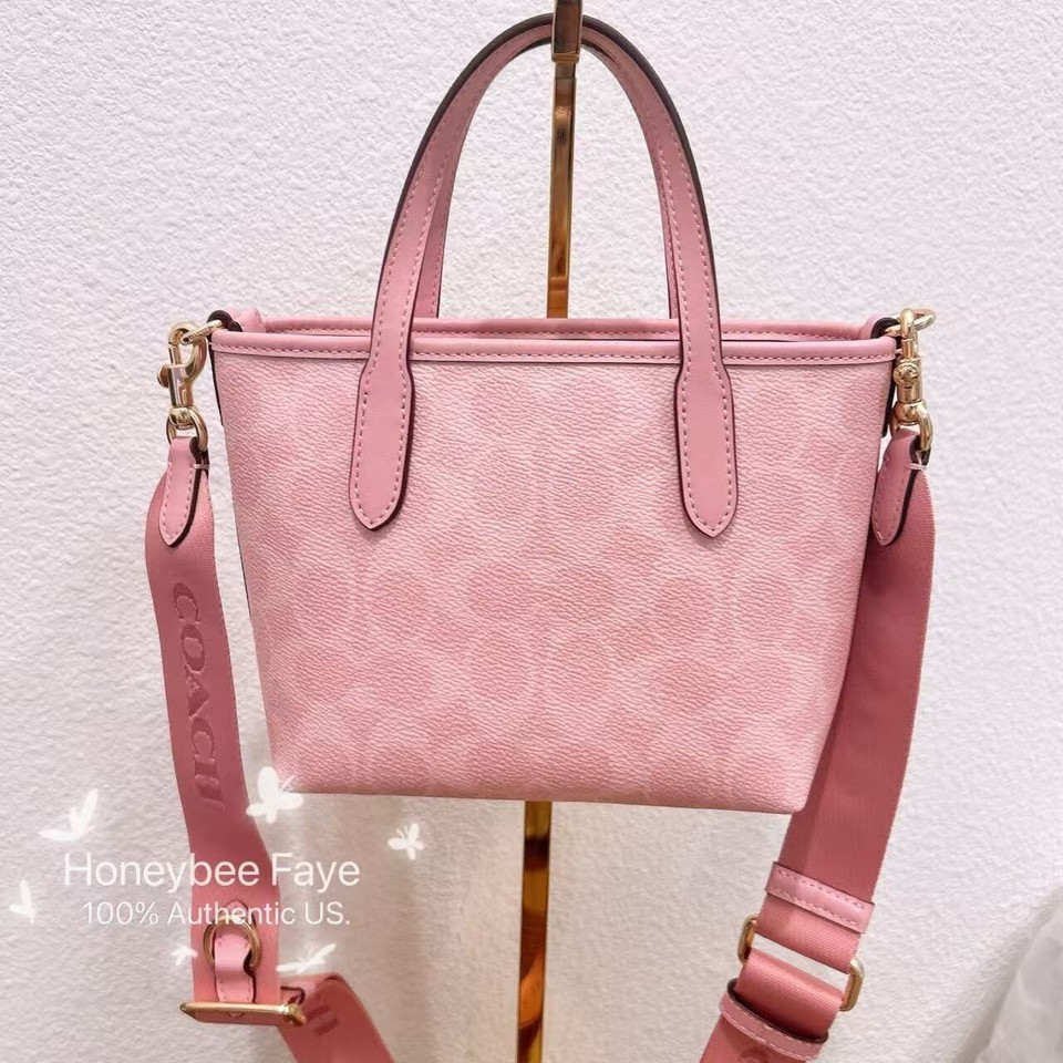 NWT COACH City Mini Tote Bag In Signature Canvas CW032 | eBay