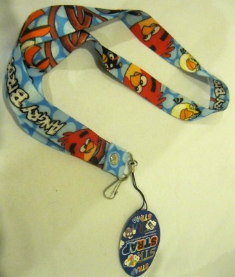 Unisex Thick Blue Angry Birds Lanyard/Landyard ID Holder Keychain-New ...