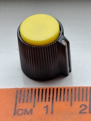 13mm x 15 mm Plastic Yellow 1/4" Control Knob Amplifier Hi-Fi Pot Knob ...
