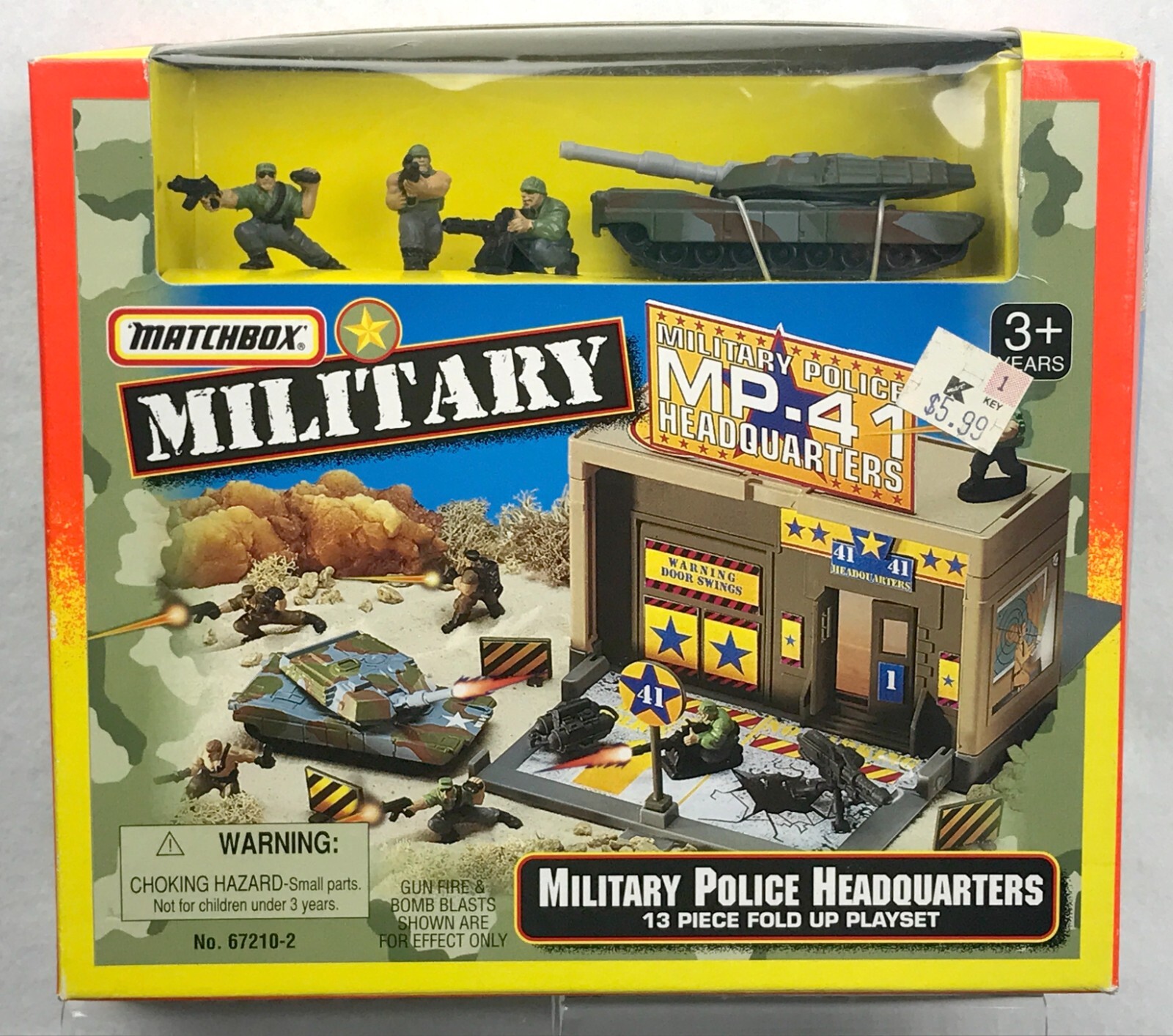 NIB vtg 1996 Tyco MATCHBOX Military Police Headquarters 13 Piece Fold ...