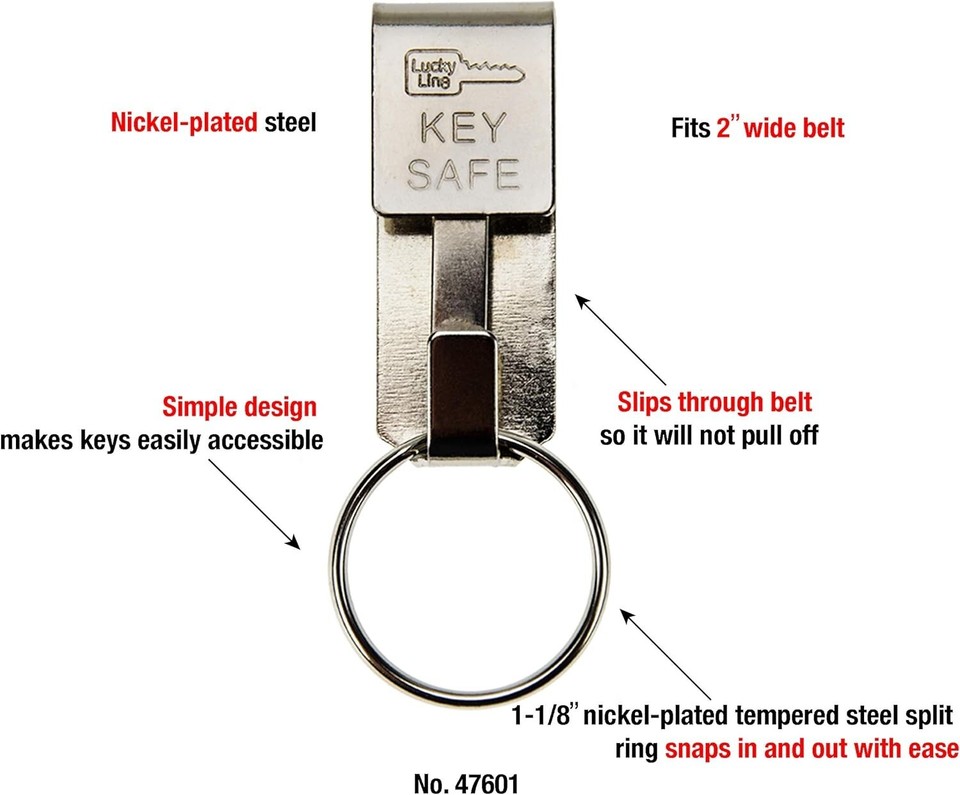 Heavy Duty Belt Key Clip, Key Chain | eBay