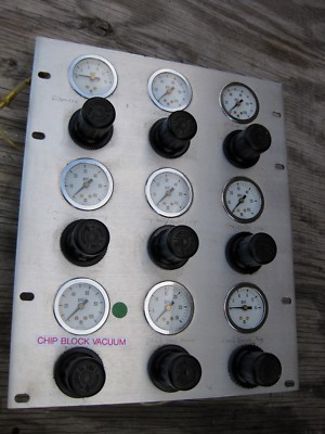 Pneumatic Panel Mount with 9 Norgren Regulators RQ7-100RNTA 9 US Gauges ...