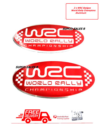 WRC badges x 2 world rally championships 8 x 3.7cm aluminum new | eBay ...