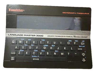 Franklin Language Master LM-3000B Electronic Dictionary & Thesaurus | eBay