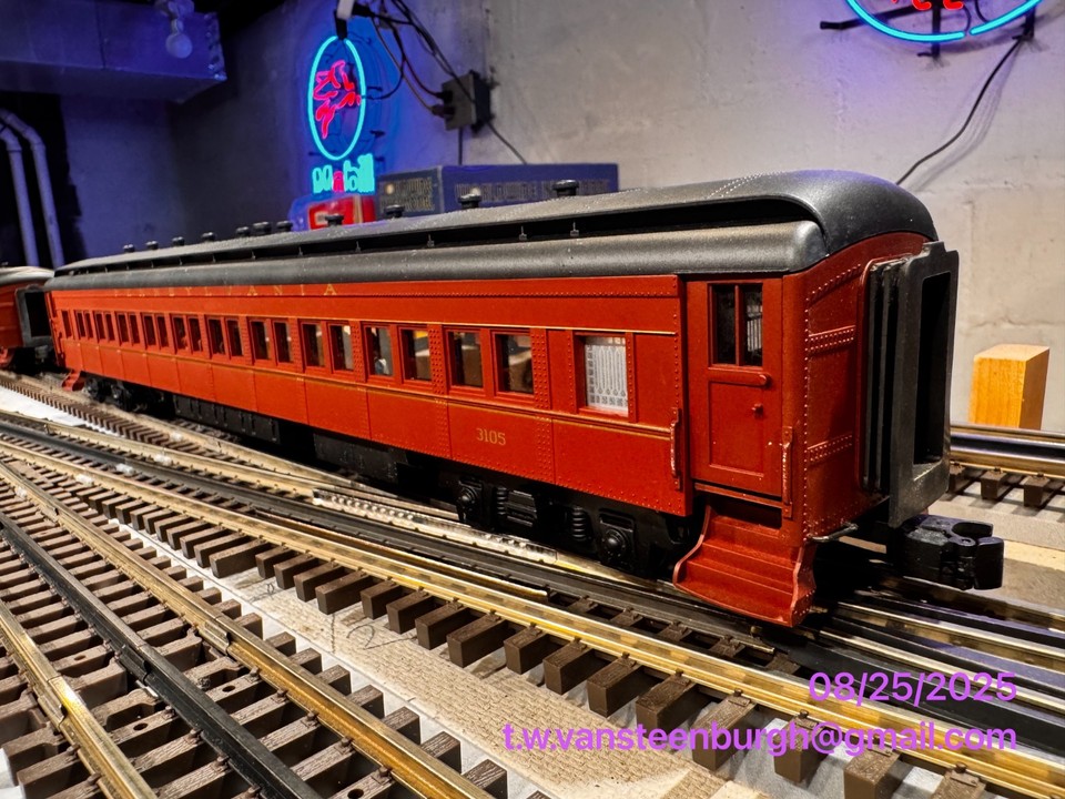 GOLDEN GATE DEPOT 3-RAIL PENNSYLVANIA O SCALE PLASTIC P70 COACH (4 CAR ...