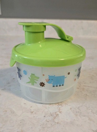 Tupperware Baby Infant Powder Formula Snack Dispenser Divided Container ...