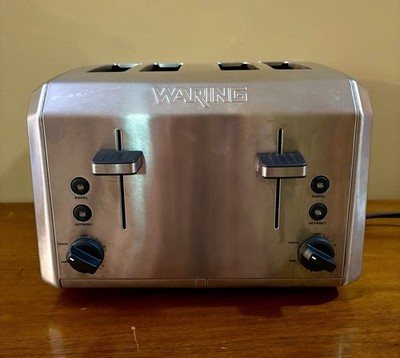 Waring Pro 4-slice Toaster Stainless Steel WT400, Works Tested | eBay