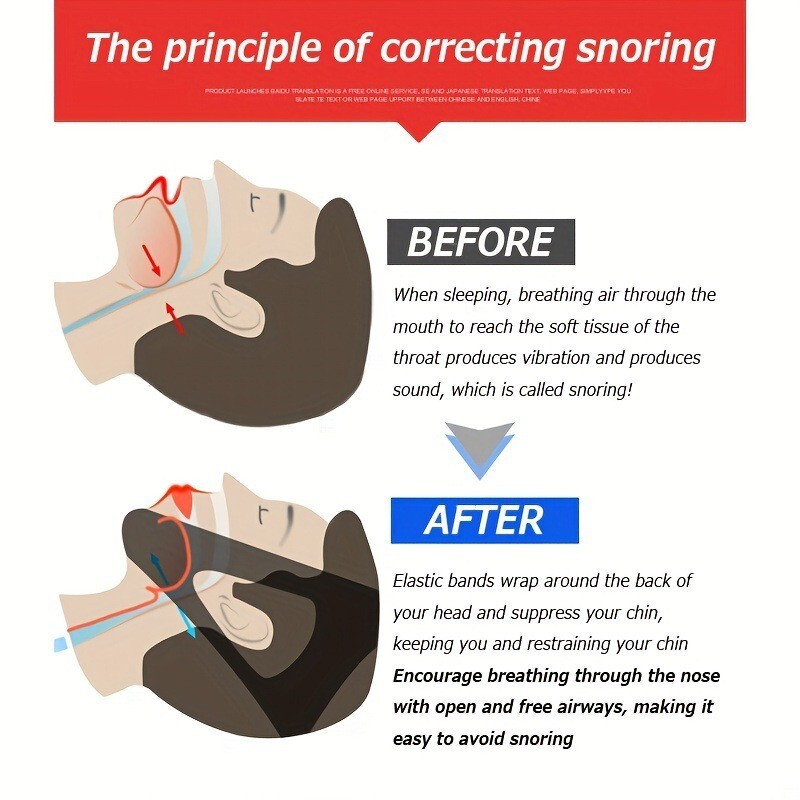 1PC Sleep Solution Snore Stop Anti Snoring Chin Strap Sleep Apnea Belt ...