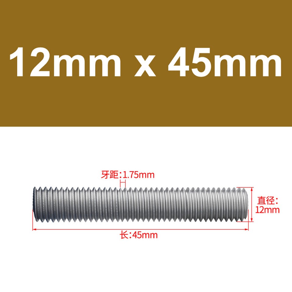 Threaded Rod Full Thread Studding Bar A2 Stainless Steel M2 M3 M4 M5 M6 ...