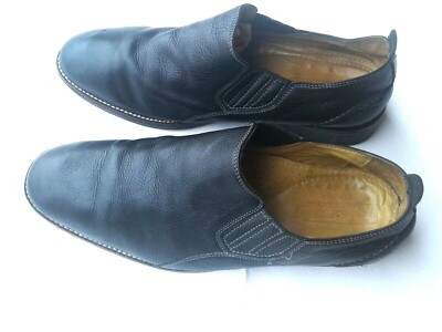 SANDRO Black Pebbled Leather Comfort Soft and Gel Loafer Shoes Size 12D ...