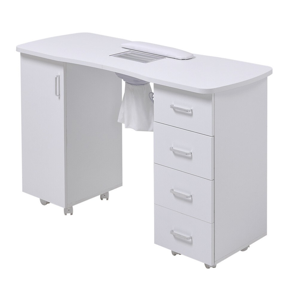 Professional Manicure Table Salon Nail Station Beauty Desk with Dust ...
