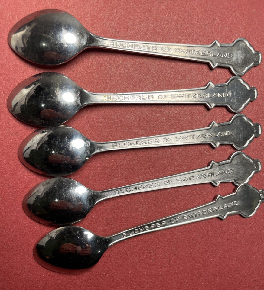 5 Rolex Spoons Bucherer Lugano Zurich Geneve Zermatt Switzerland Spoons ...