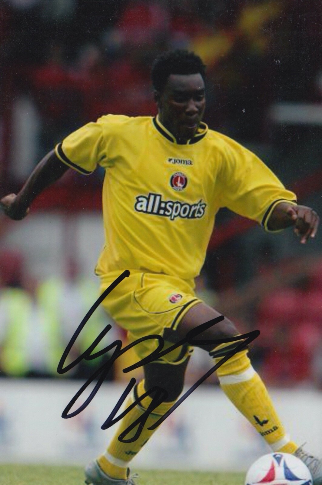 LLOYD SAM HAND SIGNED 6X4 PHOTO - FOOTBALL AUTOGRAPH - CHARLTON ...