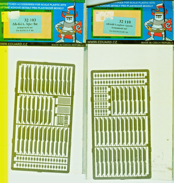 1 32 Scale Ah-64a Apache Armament Set for Kangnam Kit - Eduard #32 103 ...