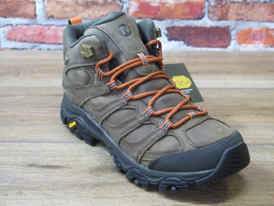 Men's Merrell Moab 3 Prime Mid WP Brown Leather Hiking Boot *J035763/W ...