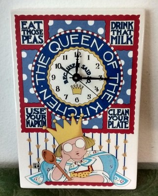 Mary Engelbreit Clock QUEEN OF EVERYTHING Ceramic Wall Clock 1994 | eBay