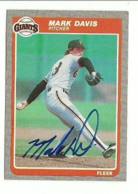 Mark Davis 1985 Fleer auto autographed signed card Giants | eBay