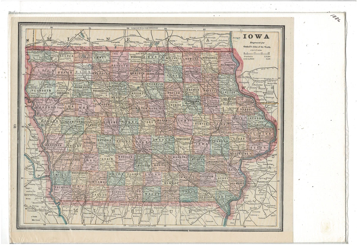 Map Of Iowa Showing Towns