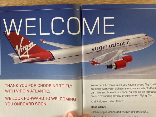 VIRGIN ATLANTIC AIRWAYS 1996 PROMO SERVICES B747 TIMETABLE BROCHURE ...