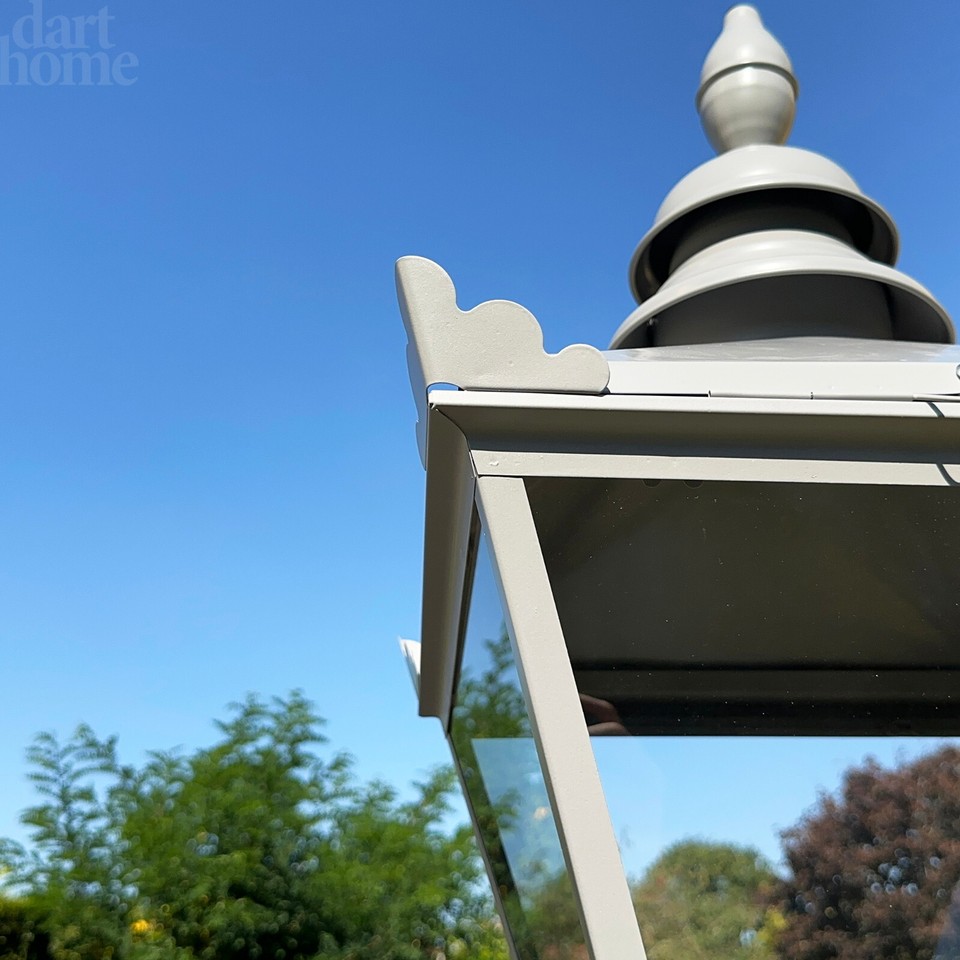 Grey Lamp Post Top 90cm Antique Street Lantern Garden Outdoor Lighting ...