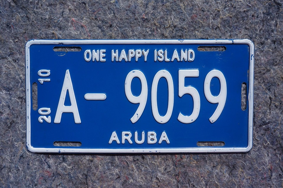 2010 ARUBA License Plate ONE HAPPY ISLAND - ABC Islands | eBay