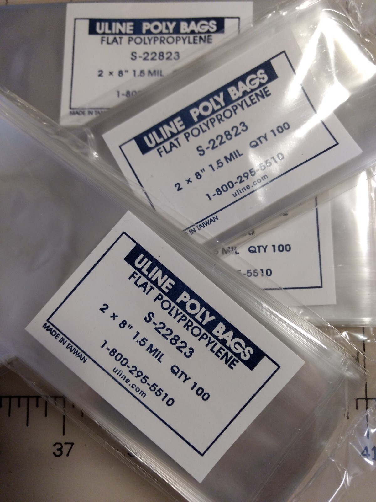 ULINE S-22823 2" x 8" Flat Polypropylene Bags 1.5 MIL Qty 8900 | eBay