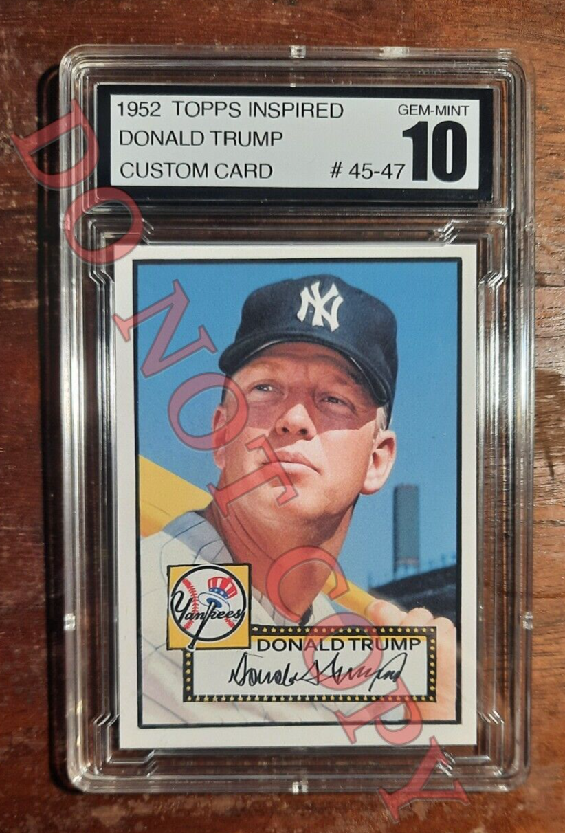 Donald J Trump - 1950's Baseball -Inspired Custom Card of a Young ...