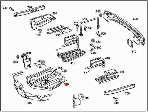 Genuine MERCEDES C204 C207 S204 W204 W207 Coupe Spare wheel well ...