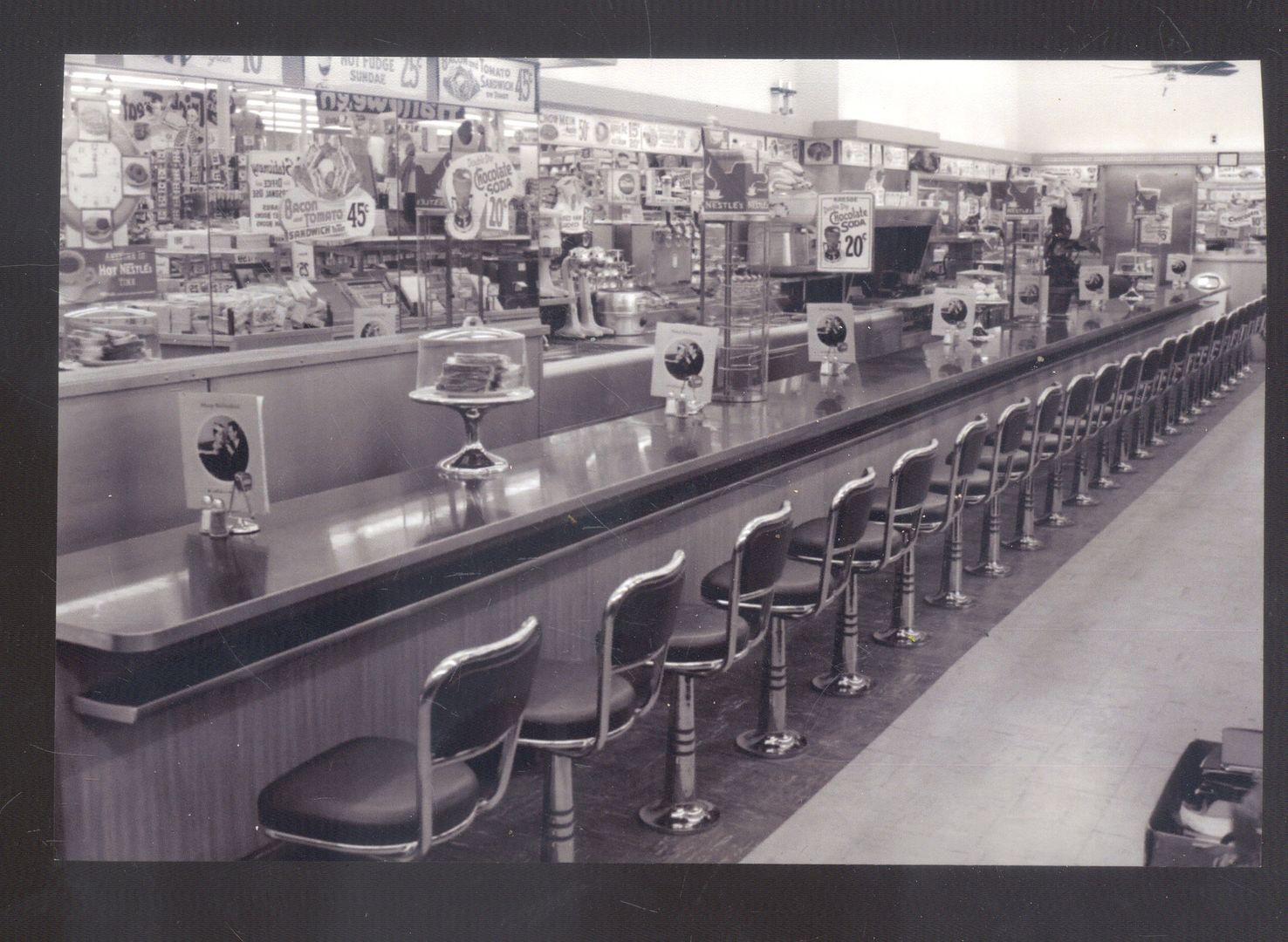 REAL PHOTO WOOLWORTHS STORE INTERIOR LUNCH COUNTER POSTCARD COPY | eBay