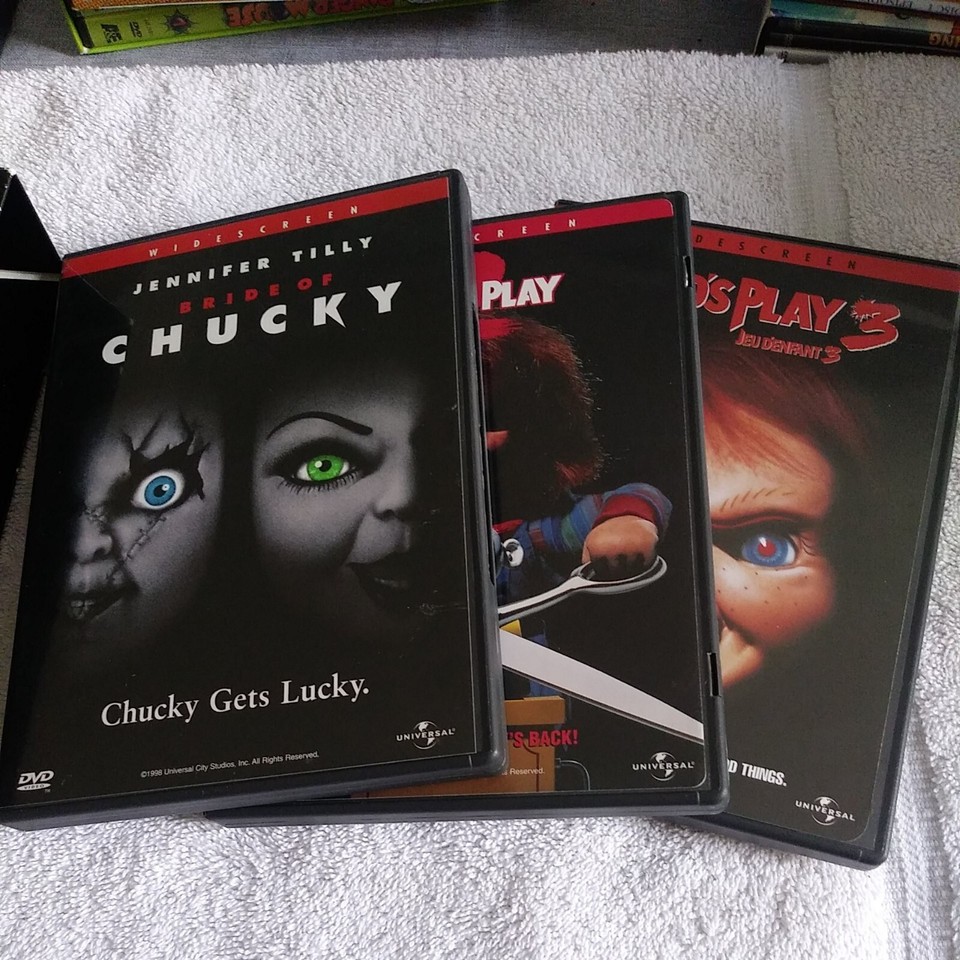 The Chucky Collection (DVD, 2003, 3-Disc Set) Jennifer Tilly Alex ...