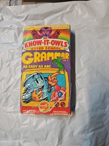 Mr. Know It Owl's Video School "Grammar as Easy as ABC" VHS (Apollo ...