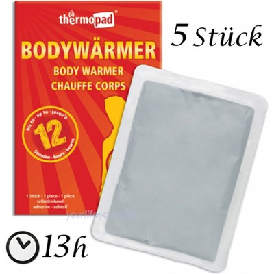 5 x Thermo Pad/Heat Patches Body Warmer Pocket Warmer Heat Sticker | eBay