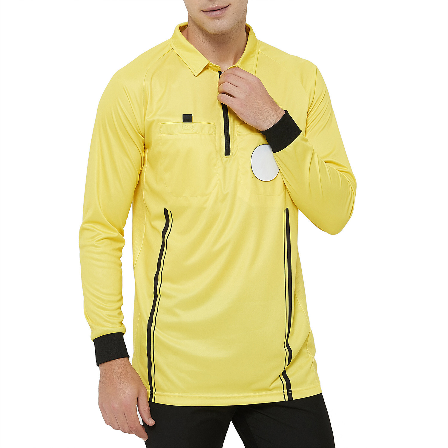 Mens Official Soccer Referee Jersey Long Sleeve USSF Pro Shirt Uniform ...