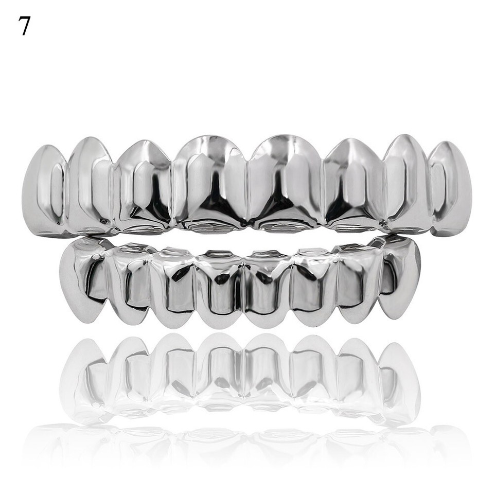 Single Double Cap Gold Plated Tooth Cap Hip Hop Teeth Grill Jewellery ...
