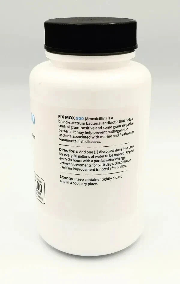 FOR FISH Aquariums & FISH Tanks Fix AMoxil 500mg/100 CT Made in USA, US ...
