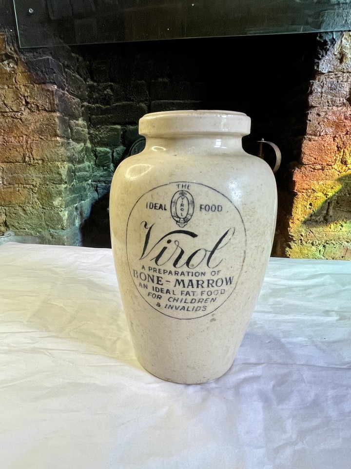 Vintage Virol Stoneware Jar| "Ideal Food" Bone Marrow Remedy for ...