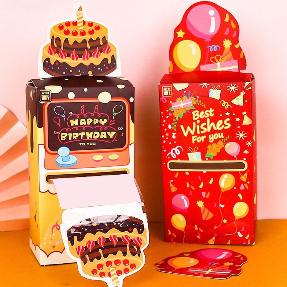 2025 new style ritual pull-out red envelope ATM birthday gift box ...