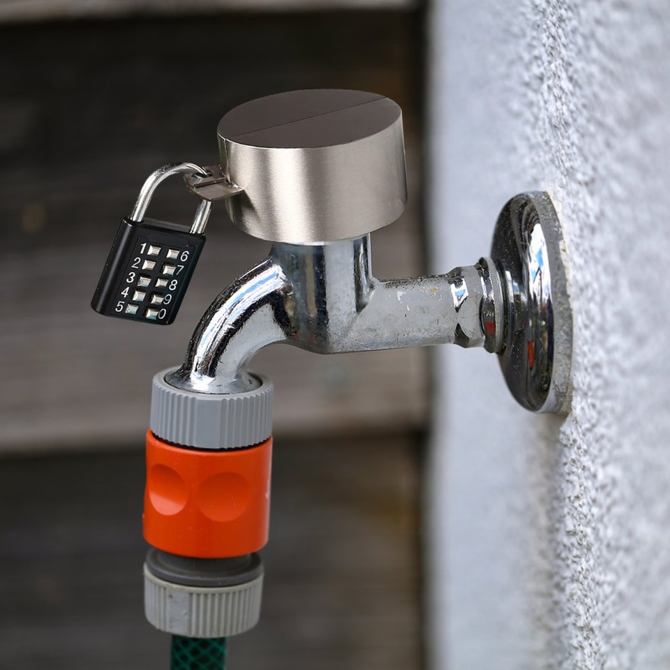 Outdoor Combination Padlock Faucet Lock Water Spigot Cover for Garden ...