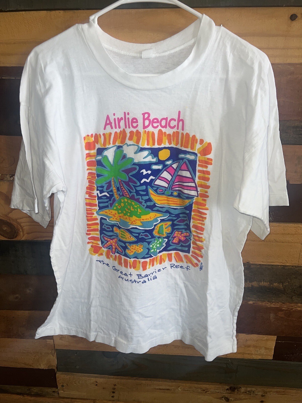 Vintage 90s The Great Barrier Reef Australia Airlie B… - Gem