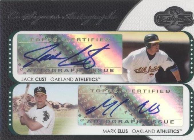 2008 Topps Co-Signers - Co-Signers Autographs Jack Cust, Mark Ellis #CS ...