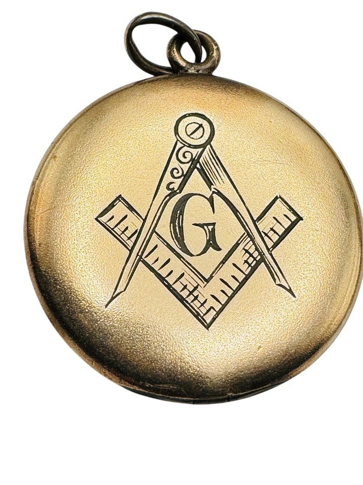 Vintage Gold Filled Masonic Engraved Locket Bliss Brothers BB Co. | eBay