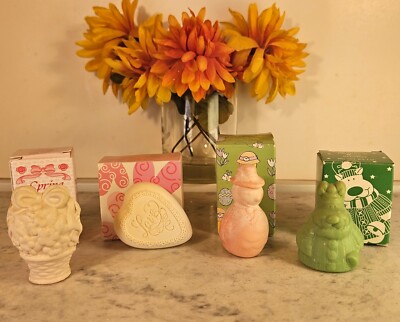 4 Avon Decorative Hand Soaps Reindeer Love Heart Easter Chick Spring ...