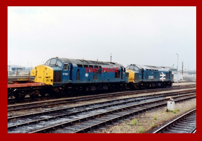 PHOTO BR CLASS 37 LOCO NO 37023 AND 37203 | eBay UK