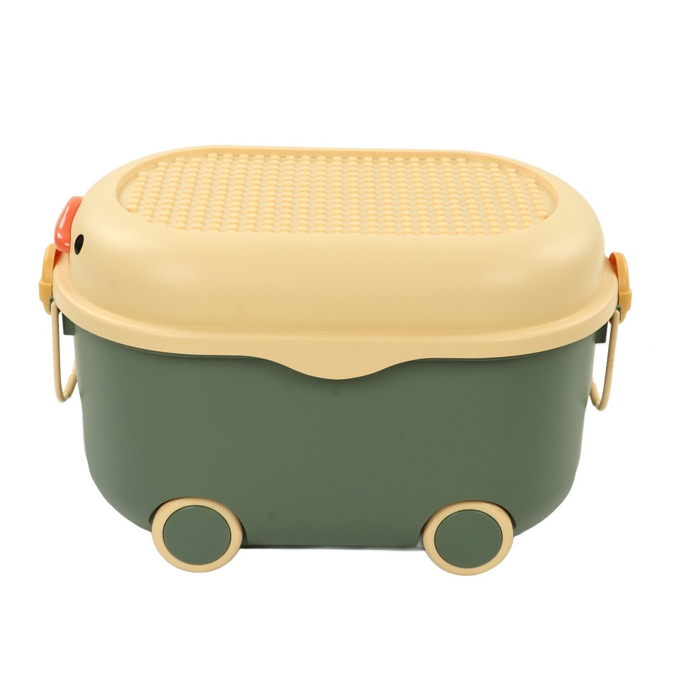 (Green Large)Toy Storage Box Multi Purpose Cute Duck Cover Plastic ...