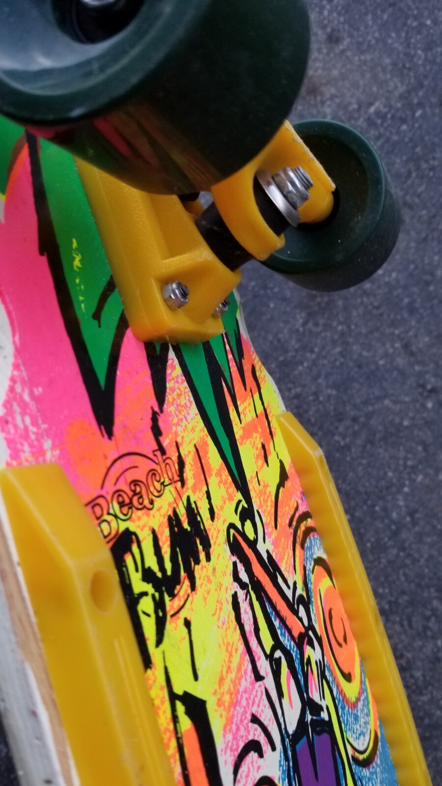 Vintage Nash Skateboard Beach Bum Neon Bright Colors nice grip | eBay