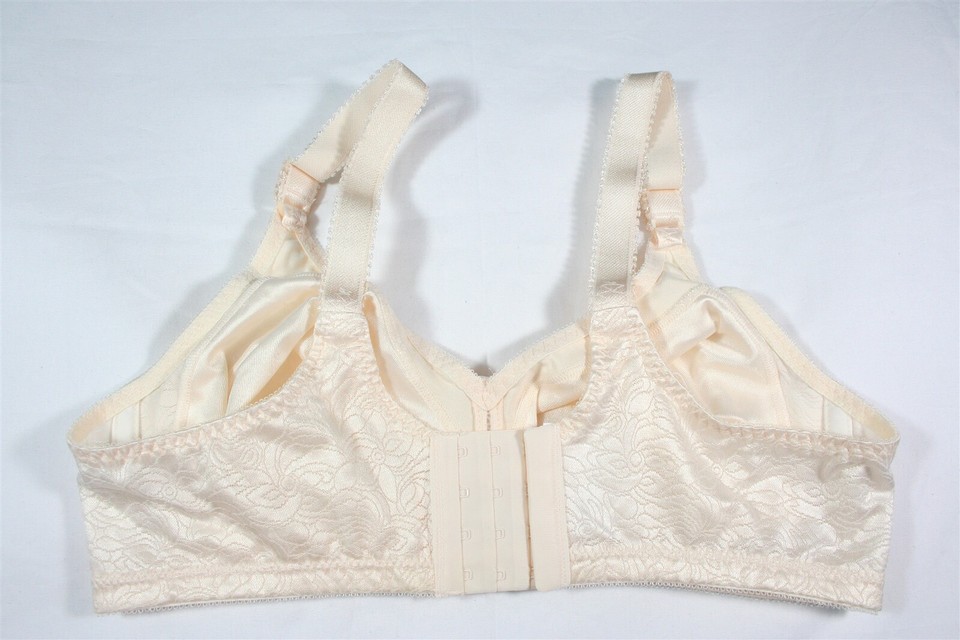 922X04 Bali 3372 Double Support Spa Back Closure Wirefree Bra 40B Ivory ...