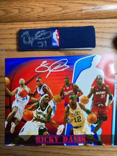 ricky davis autographed headband career 8x10 card lot | eBay