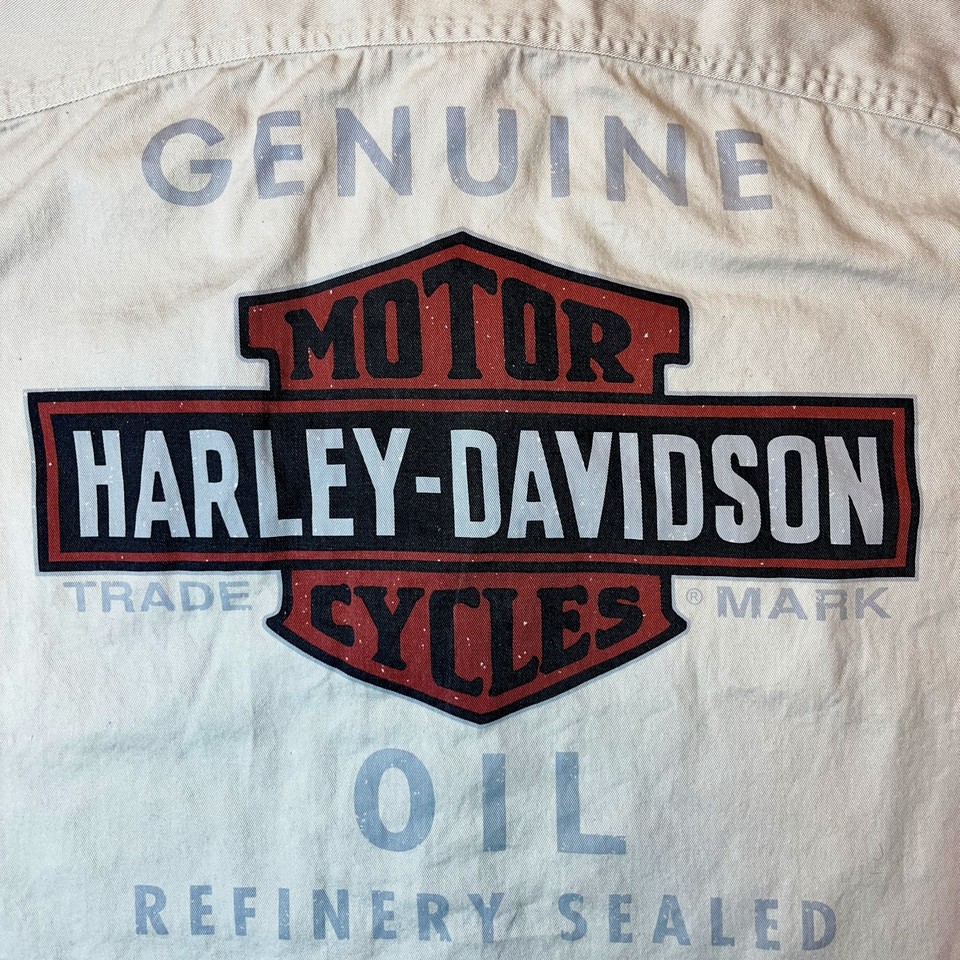 Harley Davidson Shirt Mens 2XL Stone Cotton Oil Refinery Garage ...